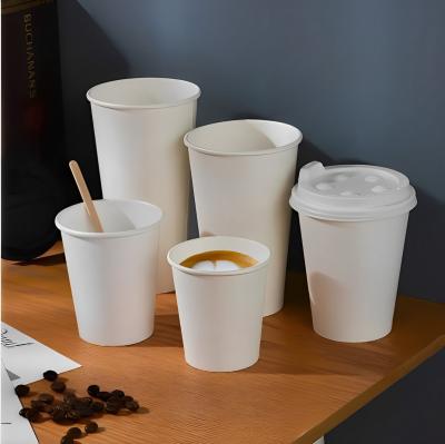 China 3.5oz 85ml White Disposable PE Single Paper Cup Can Be Custom Printed for sale