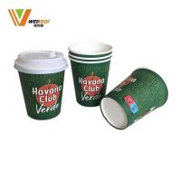 China Custom Logo Disposable PE PLA Platic free Sinlge Wall Paper Cup with lids for sale