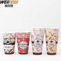 China Disposable single wall Paper Cups with Dome Lids for ice Beverages for sale