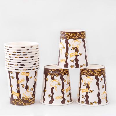China Custom Logo Disposable Single Wall Paper Cup 4oz-32oz with Lid for sale