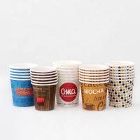 China Biodegradable PLA PE Coated single wall paper Cups 1oz-4oz with Lids for sale