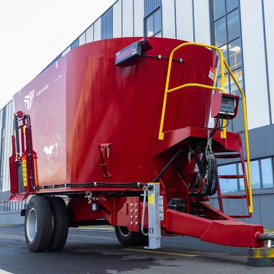 China 14m³ Capacity Heavy Duty Vertical TMR Mixer Single Auger For Large Dairy Farms for sale