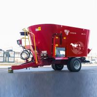 China 18m³ Capacity Vertical Feed Mixer Wagon With Reinforced Axle For Large Livestock Ranches for sale