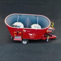 China 20m³ Capacity Dual Auger Vertical TMR Mixer With Integrated Spreader For Livestock Ranches for sale