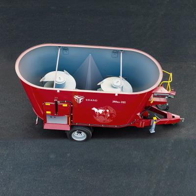 China 28 m³ Capacity Twin Auger Vertical TMR Mixer for High-Capacity Livestock Operations for sale