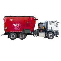 China 30m³ Twin Auger Truck Mounted Feed Wagon For Large Livestock Operations for sale