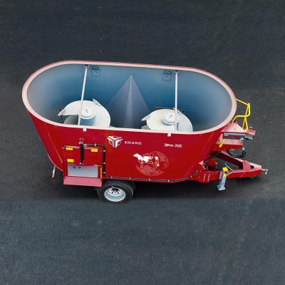 China 20 m³ Dual-Auger Vertical TMR Mixer with Integrated Feeding System for Large Livestock Farms for sale
