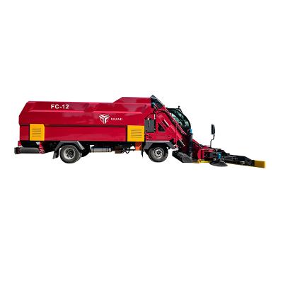 China UHAND FC-10 10 m³ Capacity Autonomous Feed Collection Machine with Rotary Auger Pickup and Bilateral Hydraulic Re-Spreading for sale