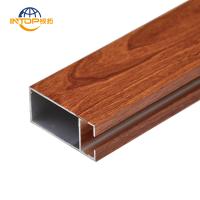 China Outdoor Wood Grain Aluminum Profile 6063 Aluminium Sections For Windows for sale