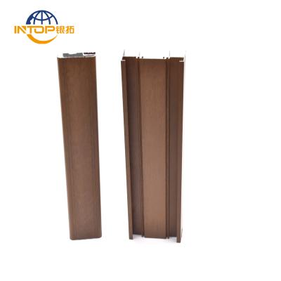 China Transfer Wood Grain Aluminium Profile for Sliding Systems 6063 T5 Alloy for sale