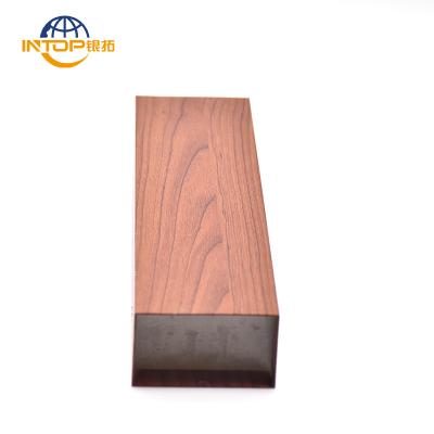 China Aluminum Profile for High Security Windows Reinforced Transfer Wood Color for sale