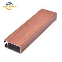 China Decorative Wood Grain Aluminium Profiles TV Cabinet Aluminium Section for sale
