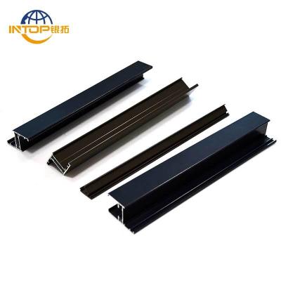 China Powder Coated Black Aluminum Window Cabinet Frame Profiles for sale