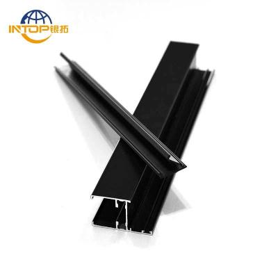 China 6063 6061 Powder Coated Black Window Aluminum Extrusion Profile for sale