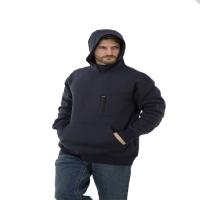 China Navy Blue FR Fabric Hoodie , Flame Resistant Work Clothes For Chemical Industry for sale
