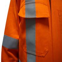 China Orange Navy FR Flame Retardant Coverall Workwear CN88 12 Oil Resistant Overalls for sale