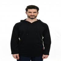 China CAT2 Certified Black FR Fabric Hoodie , Flame Resistant Work Clothes For Mining Industry for sale