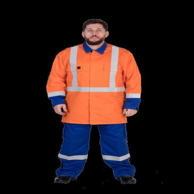 China EN11611 Orange Hi Vis Flame Retardant Coverall Workwear Fire Resistant for sale