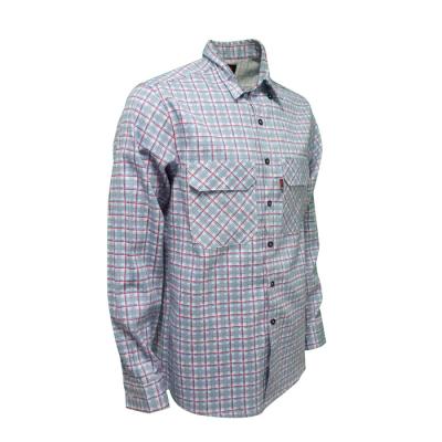 China HRC2 Plaid Fire Retardant Work Shirt FR Apparel For Anti Flame Welding for sale