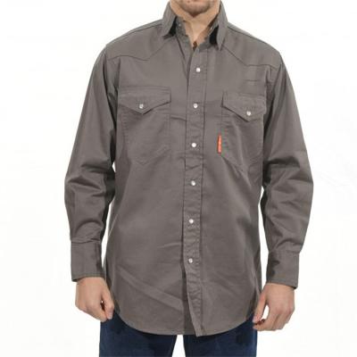 China UL 7.5oz Lightweight FRC Shirts Long Sleeve With Snap Button for sale