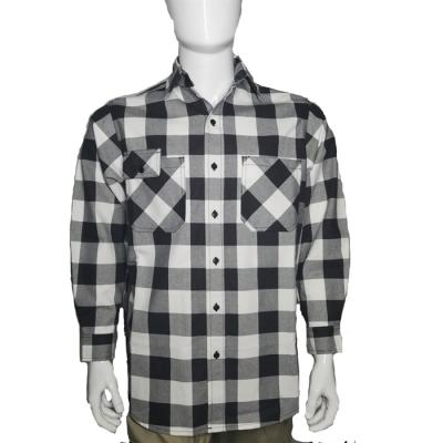 China Yarn Dyed Twill FR Long Sleeve Button Down Shirts HRC2 Level 7.5oz for sale