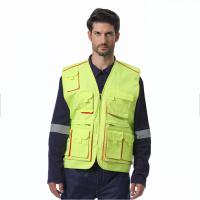 China CN88 12 Flame Retardant Safety Vest FR Reflective Fluorescent Yellow for sale