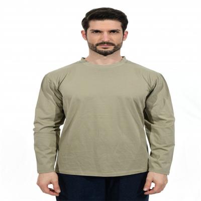 China Henley Forge FR Shirts Cotton Arc Proof CAT2 Long Sleeve Flame Resistant Shirts for sale