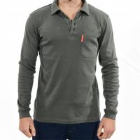 China 4 Buttons 7Oz GB8965 Flame Retardant Polo Shirt HRC2 With Elastic Rib Cuffs for sale