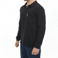 China Full Sleeve FR Black Henley Shirt CFR Fire Resistant Welding Shirts for sale