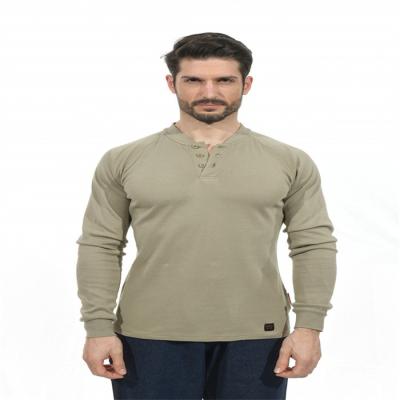 China 7oz FR Cotton Shirt UL Arc Proof Tan Color EN61482 Flame Retardant Long Sleeve Shirts for sale