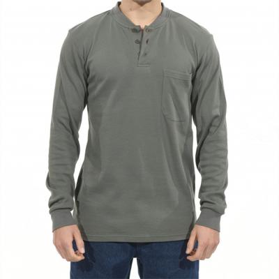 China Full Sleeve FR Henley Shirt UL NFPA2112 Welding Big And Tall Size for sale