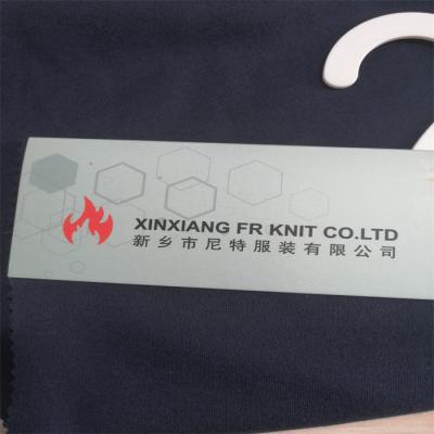 China 7oz Knitted Arc Proof FR Cotton Fabric Fire Retardant Interlock ENISO11612 for sale