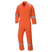 China Orange HRC2 Anti Static Flame Retardant Overalls EN1149-3 100 Cotton for sale
