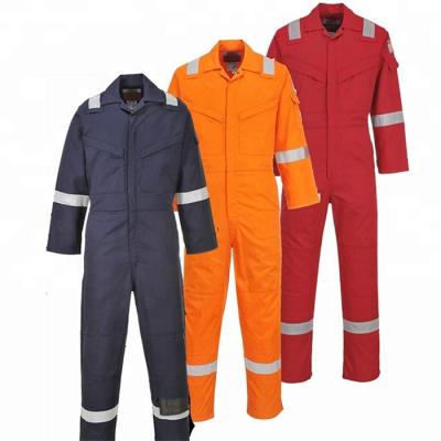 China Reusable Flame Retardant Waterproof Overalls With Reflective Tape Protective EN11612 for sale