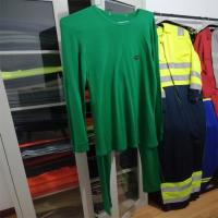 China Green 5.5oz Protective FR Long Sleeve T Shirts Cotton Knitted for sale