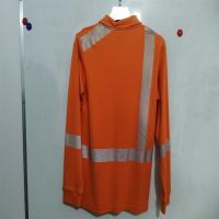 China EN20471 Long Sleeve Orange Hi Vis Workwear Polo Hi Vis Workwear With Reflective Tape for sale