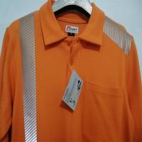 China EN20471 Long Sleeve Orange Hi Vis Workwear Polo Hi Vis Workwear With Reflective Tape for sale