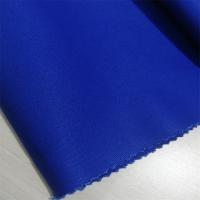 China Fire Resistance EN11612 100 Cotton Satin Fabric Royal Blue For FR Workwear Use for sale