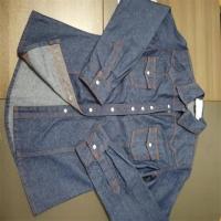China 100% Cotton FR Denim Shirt For Welding Industry NFPA 2112 for sale