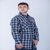 China Twill 3 / 1 Weave Fire Retardant Work Shirt Long Sleeve Button Up for sale