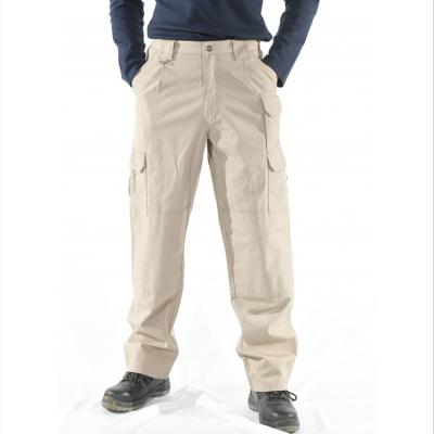 China UL NFPA2112 Khaki CAT FR Cargo Pants CFR 7.5Oz With 7 Pockets for sale