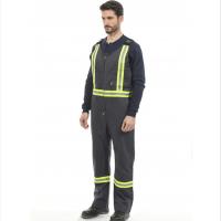 China 210-350gsm 9 CAL Flame Retardant Coverall Workwear FR Bib Overalls With Reflective Tape for sale