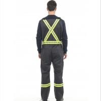 China 210-350gsm 9 CAL Flame Retardant Coverall Workwear FR Bib Overalls With Reflective Tape for sale