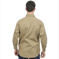 China CFR Khaki Welding Shirts Flame Retardant Welding Button Up Shirts for sale
