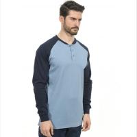 China Durable Mechanical FR Henley Shirt 7oz Fire Resistant Long Sleeve for sale
