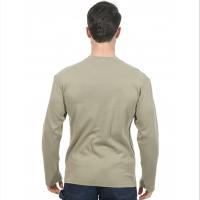 China 100% Cotton Khaki FR Henley Shirts NFPA2112 UL Certified Men Use for sale