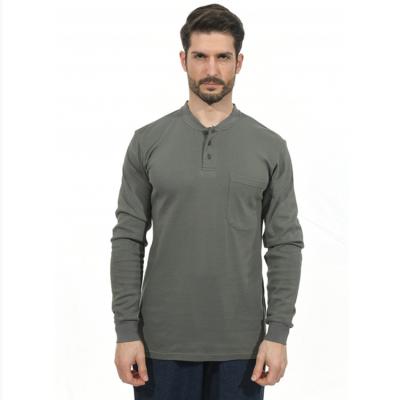 China Welder Cotton Flame Resistant Long Sleeve Shirts With Buttons CAT2 for sale