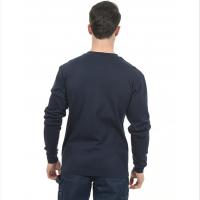 China Navy Knitted Long Sleeve FR Work Shirts Cotton Arc Rated CAT2 for sale