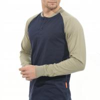 China CAT2 Fireproof Long Sleeve Shirt CFR 7oz For Men Working Navy Khaki for sale