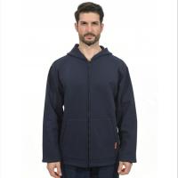China 100% Cotton 350gsm Navy FR Fleece Hoodie CAT2 For Welding Workers for sale
